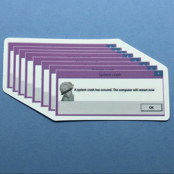 Accessories | 110 System Error Crashed Sticker Vsco | Poshmark